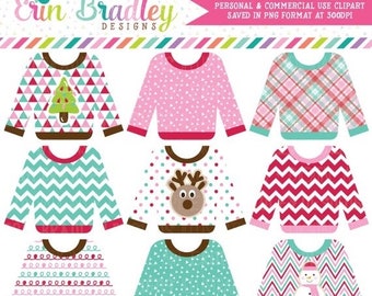 Cute ugly Christmas sweater clipart Cute ugly sweater party | Etsy