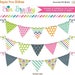 Bunting Clipart Graphics Instant Download Digital Clip Art | Etsy