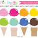Ice Cream Clipart Summer Clip Art Digital Graphics Ice Cream | Etsy