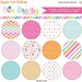 Pink Blue Orange Circle Frames Clipart Graphics Polka Dots | Etsy