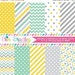 Yellow Aqua & Gray Printable Digital Paper Pack Polka Dots | Etsy