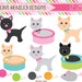 Cat Clipart Commercial Use Clip Art Graphics Instant Download | Etsy