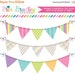 Springtime Bunting Banner Flag Clipart Clip Art Set Personal & | Etsy