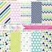 Commercial Use Digital Paper Pack Navy Blue Pink & Green | Etsy