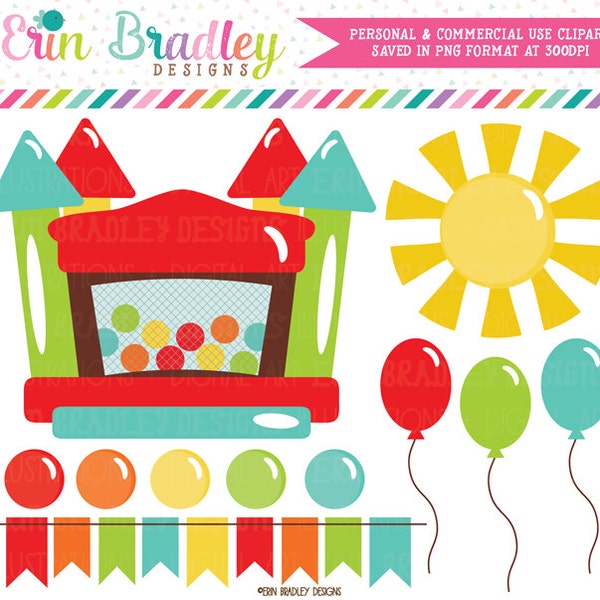 Bounce House Clipart - Etsy