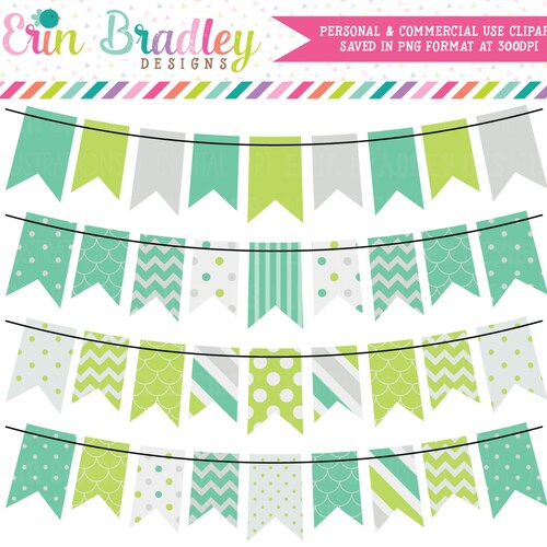 Digital Scrapbooking Flags Clipart Clip Art Personal and - Etsy