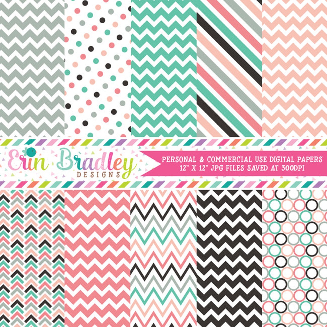 Spring Fever Digital Paper Pack Commercial Use - Etsy