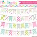 Soft Spring Bunting Clipart, Commercial Use Banner Flag Clipart ...