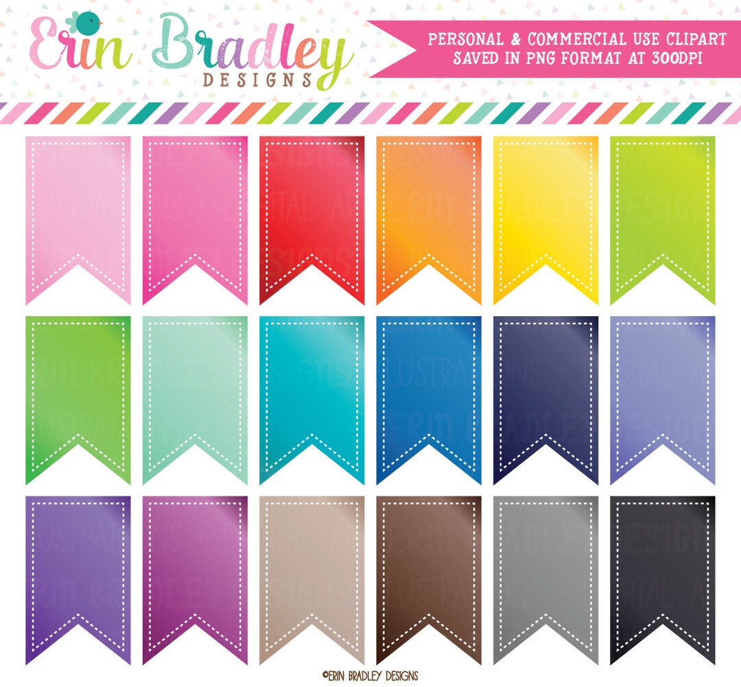 Digital Scrapbooking Clipart Faded Flags Clip Art Graphics Personal ...