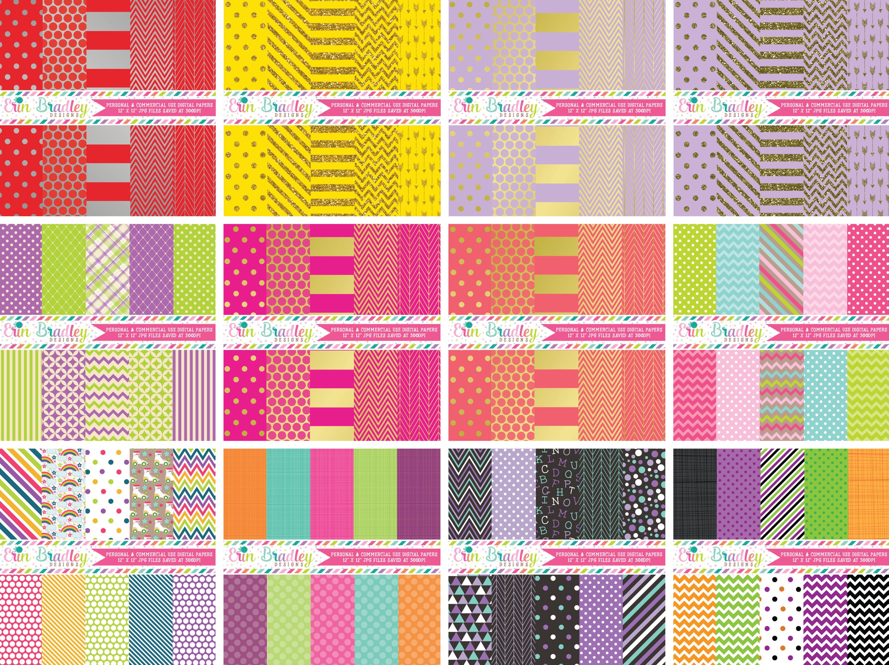 Digital Paper Bundle | 5000+ JPG Backgrounds, Commercial Use (digital ...