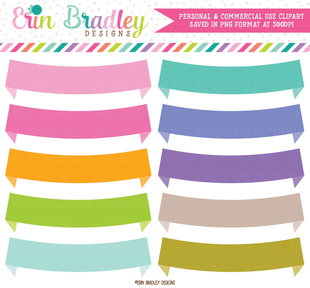 Ribbon Frame Clipart Graphics Text Banner Clip Art for Invitations ...