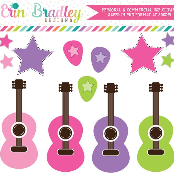 Guitar Clipart - Etsy