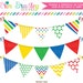 School Bunting Clipart Graphics Personal & Commercial Use Banner Flag ...