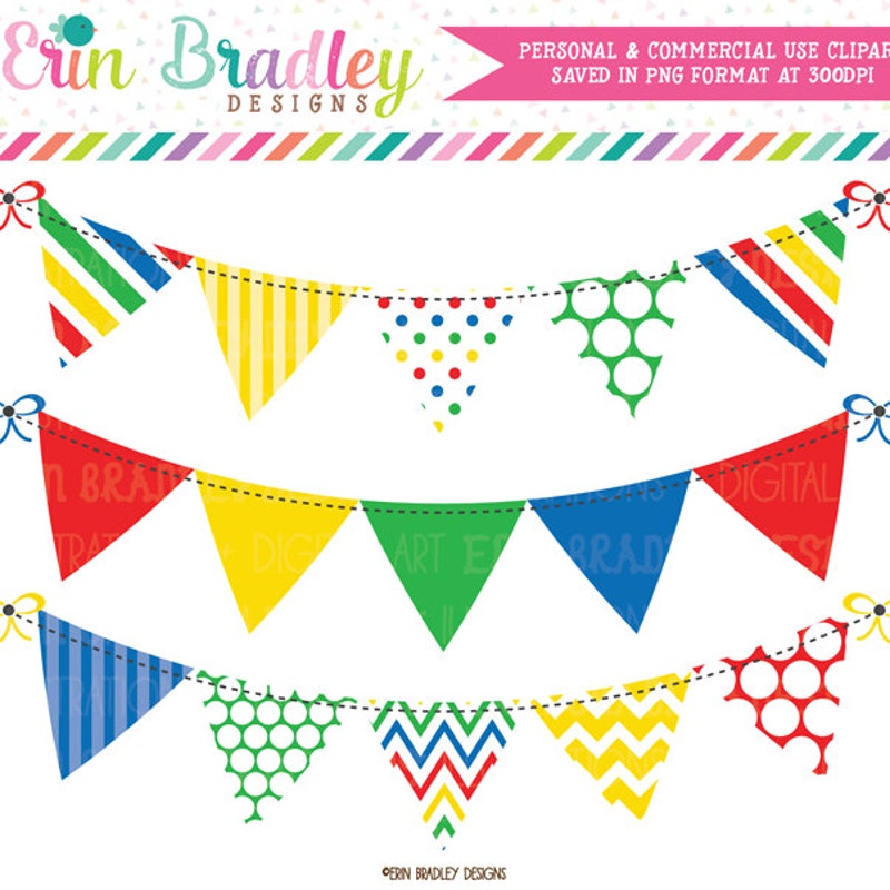 Bunting Clip Art - Etsy
