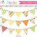 Springtime Bunting Banner Flag Clipart Clip Art Set Personal ...