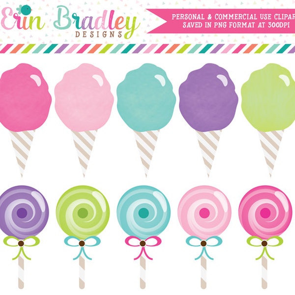 Lollipop Clipart - Etsy