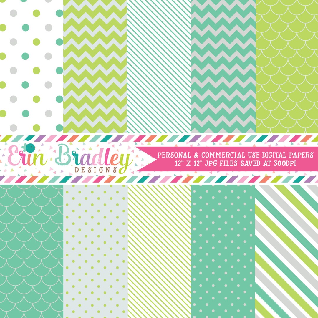 Seaglass Digital Paper Pack Commercial Use Instant Download - Etsy