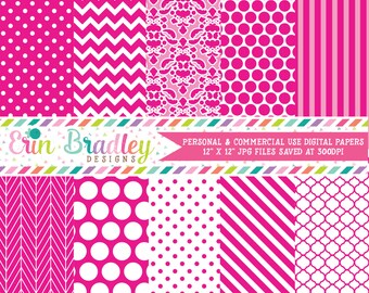 Pink Digital Paper - Etsy