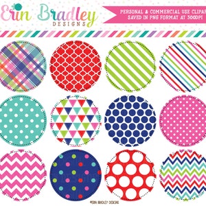 Digital Circle Frames Clipart Graphics Instant Download Clip Art Red ...