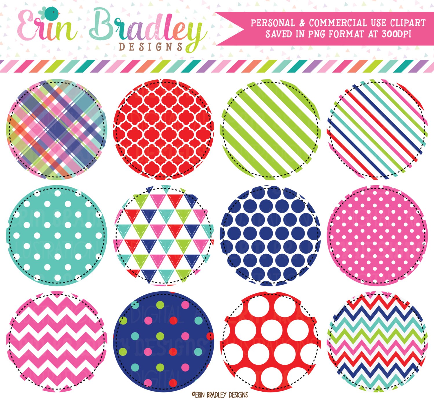 Polka Dot Circle Clipart