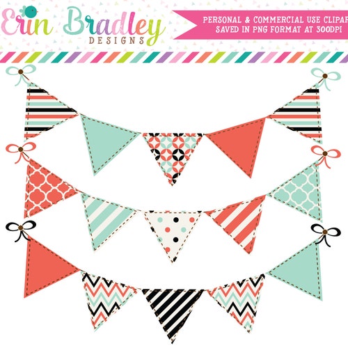 Christmas Lights Bunting Clipart Commercial Use Clip Art | Etsy