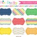 Rainbow Clipart Labels Instant Download Commercial Use Clip Art Tag ...