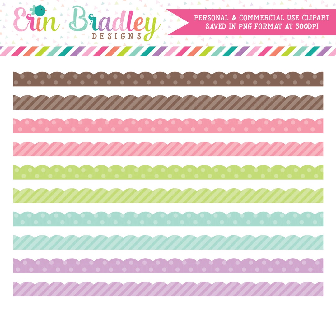 Digital Scrapbook Embellishments Scalloped Borders Personal ...