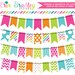 Colorful Rainbow Bunting Clipart Commercial Use Graphics (Download Now ...