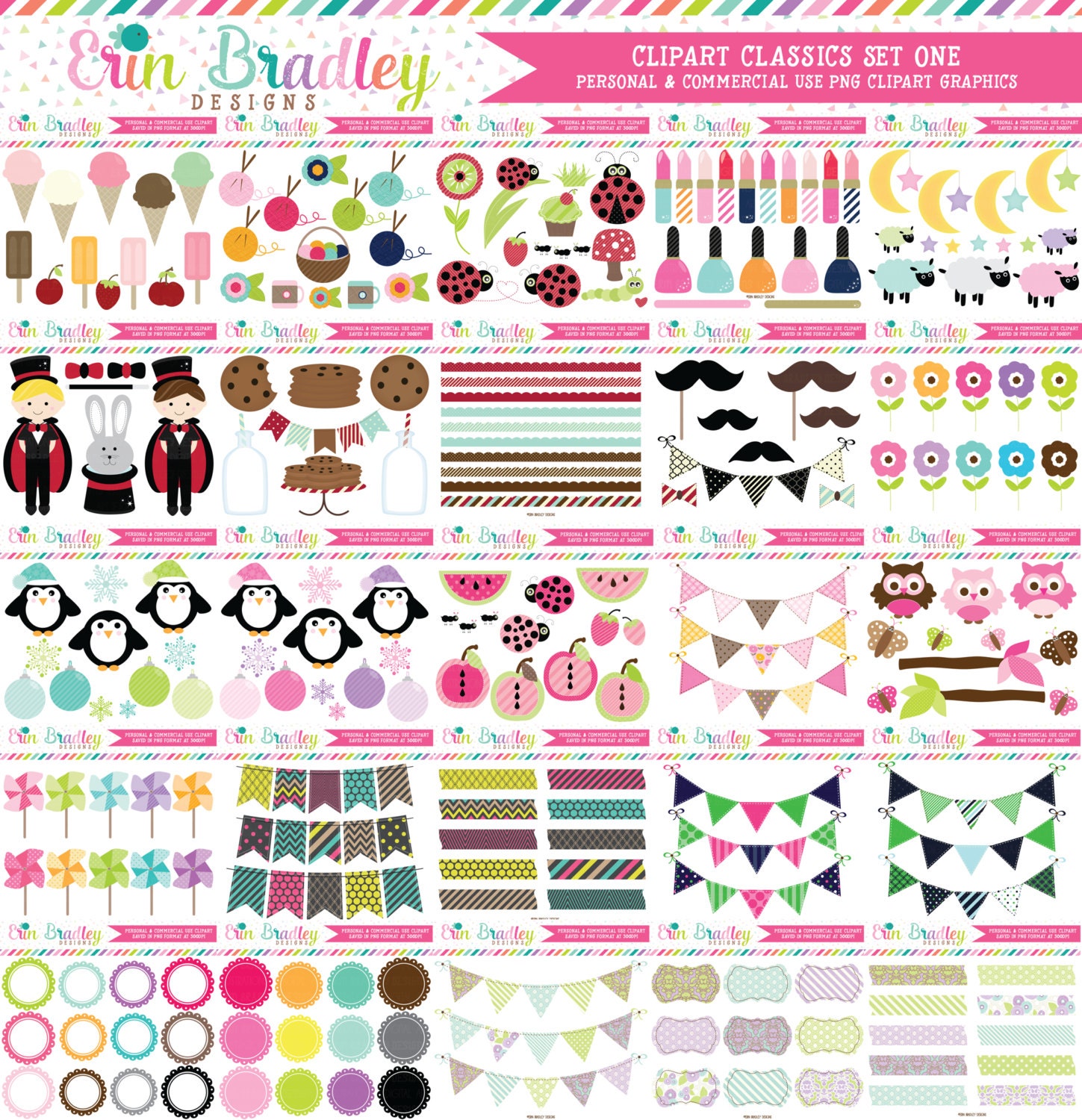 Clipart Bundle 100 Sets Personal & Commercial Use Clip Art | Etsy