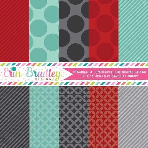 Fruity Fun Digital Papers 6 Patterns for Scrapbooking | Etsy