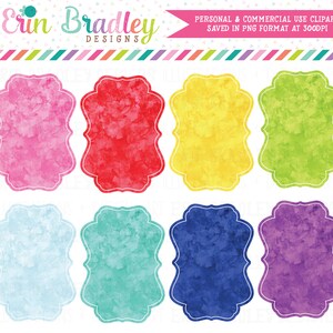Watercolor Text Frames Clipart, Commercial Use Watercolor Clip Art ...