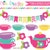Birthday Party Clipart Cupcakes Cake Pops Party Hats Candles & Bunting ...