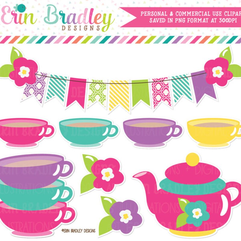Teacup Bunting - Etsy