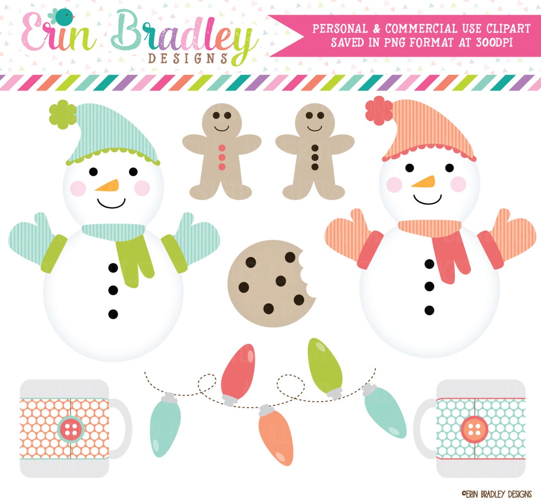 Holiday Christmas Clipart Clip Art Personal & Commercial Use Snow Day ...