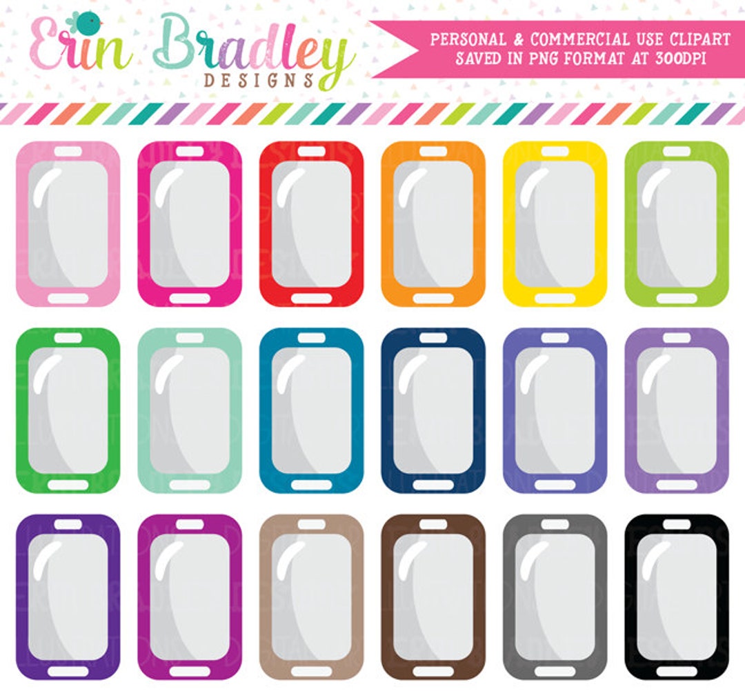 Cell Phone Clipart Personal & Commercial Use Phone Clip Art Graphics - Etsy