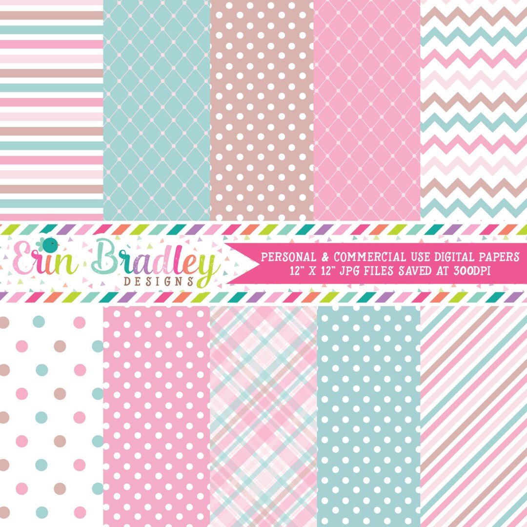 Instant Download Digital Paper Pack Personal and Commercial Use Pink ...