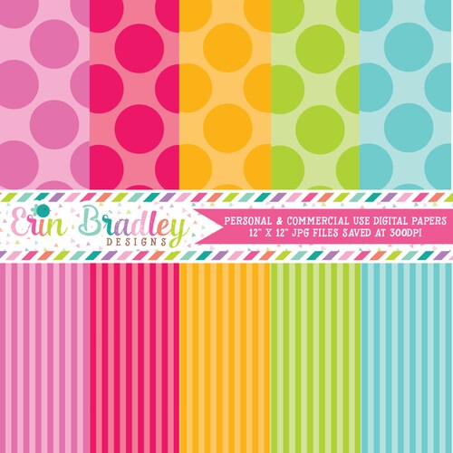 Digital Scrapbook Papers Personal and Commercial Use Yellow - Etsy