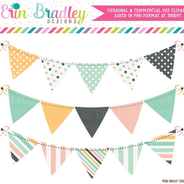 Bunting Clip Art - Etsy