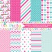 Love Valentines Day Digital Paper Pack Hearts Chevron Plaid Arrow ...