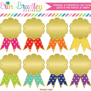 Gold Badges Clipart Award Clip Art Graphics With Polka Dots Personal ...