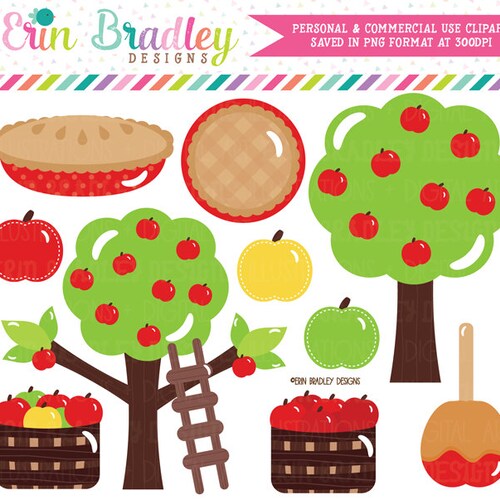 Apple Picking Clipart Set Autumn / Fall Clip Art Graphics - Etsy