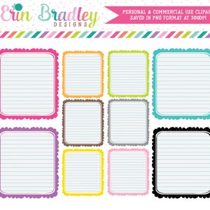 Square Notepaper Doodles Clipart Clip Art Personal & Commercial Use ...