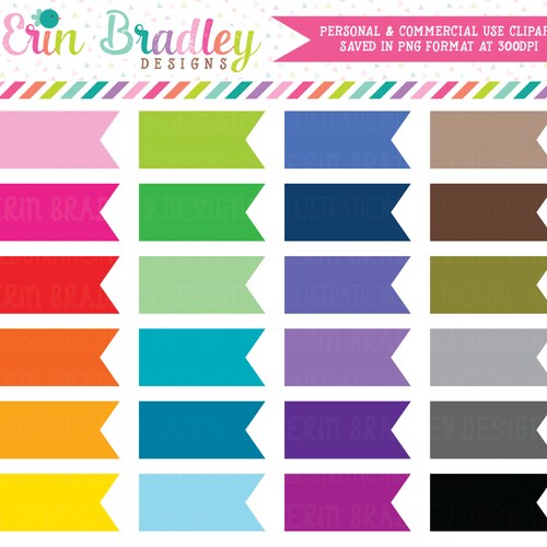 Digital Scrapbooking Flags Clipart Clip Art Personal and - Etsy