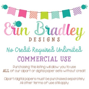 UNLIMITED - Commercial Use No Credit Required for Clipart & Digital ...