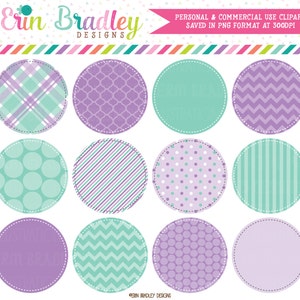Purple and Aqua Blue Circle Frames Clipart Clip Art Commercial Use ...