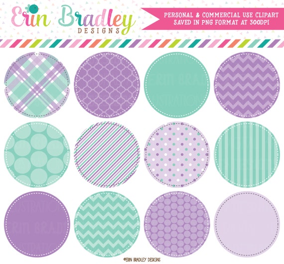 Purple and Aqua Blue Circle Frames Clipart Clip Art Commercial Use ...