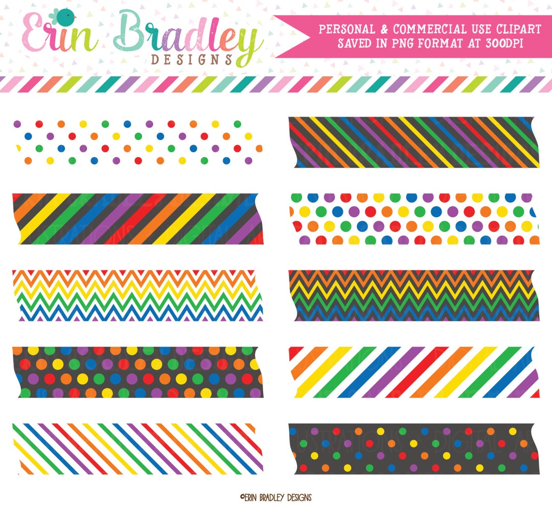 Rainbow Digital Tags Clipart Graphics Clip Art Frames With Polka Dotted ...