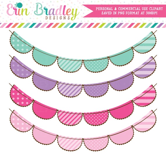 Colorful Bunting Flags Clipart Clip Art for Personal & Commercial Use ...