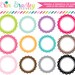 Scalloped Circle Frames Clipart Instant Download Commercial Use Clip ...