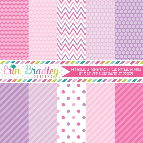 Pink and Purple Digital Paper Scrapbook Papers Wallpaper - Etsy